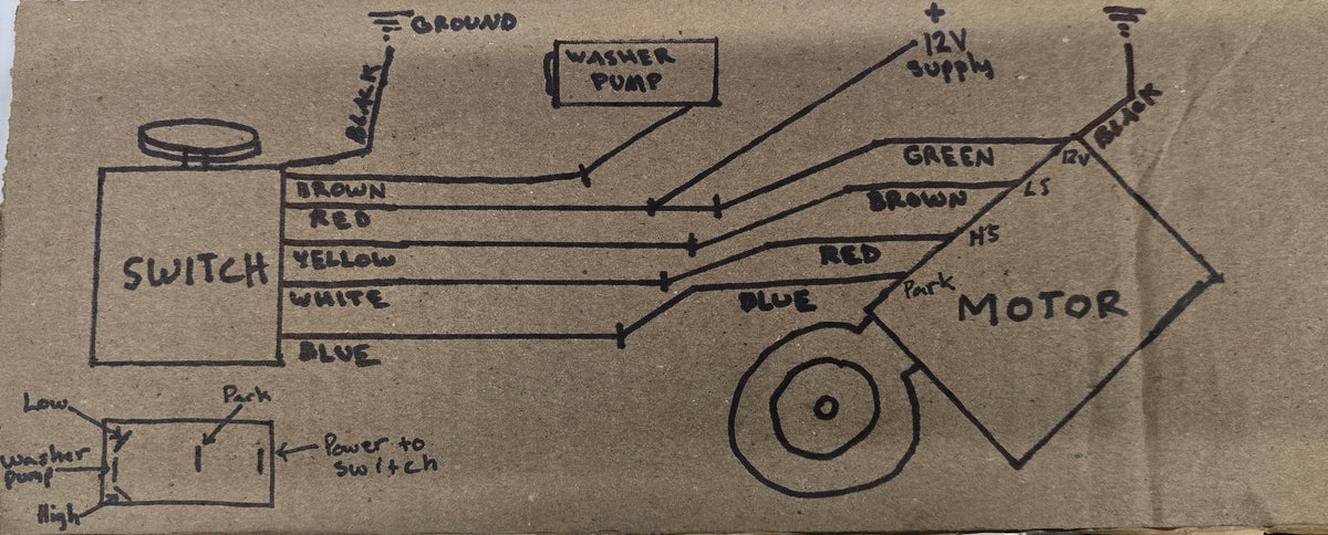 SureFit Wiper Motor w/ Delay Conversion Kit - Scout II, Terra, Travele