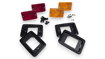 Premium Red and Amber Side Marker Complete Set - Metal